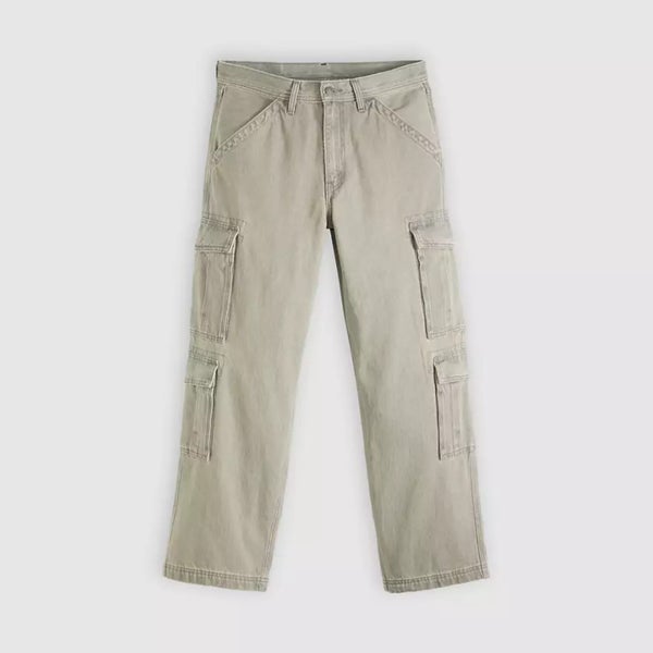 Levi's 578 Baggy Jeans Men 34x32 Gray Denim Cotton Cargo Pockets Zip ...