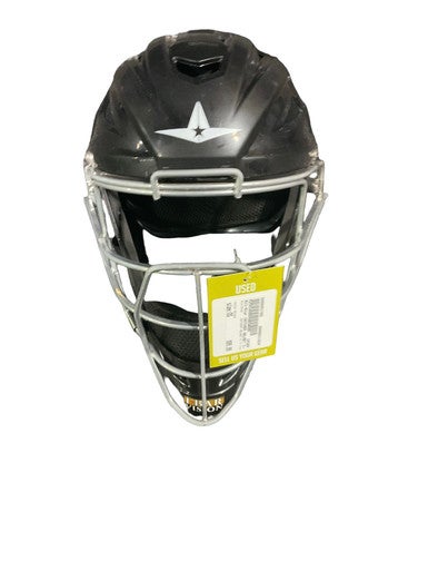Used All-star Catcher Helmet 7- 7 1 2 Catchers Helmet W Mask Black One ...