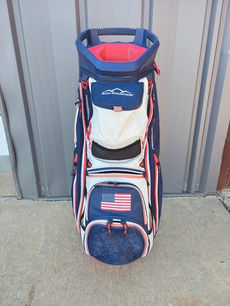 Sun Mountain C130 USA Red/White/Blue Cart Bag 14 Way Divider w ...