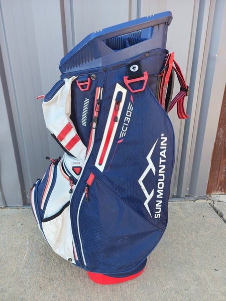 Sun Mountain C130 USA Red/White/Blue Cart Bag 14 Way Divider w ...