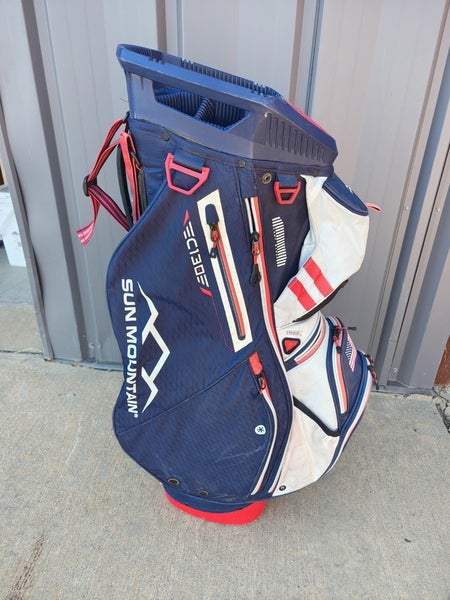 Sun Mountain C130 USA Red/White/Blue Cart Bag 14 Way Divider w ...