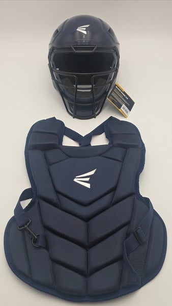 Easton Black Magic 3.0 Youth Catcher Helmet & Chest Protector Navy Ages ...