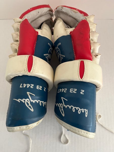Vintage Rally Bobby Orr Gloves 12" (Used) Red White and Blue ...