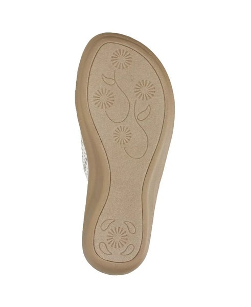 Cliffs by White Mountain Cienna Sandal Women 8.5M White Thong Flip-Flop ...