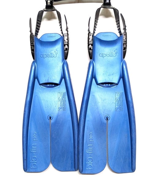 Blue Apollo Bio-Fin Pro Adjustable Scuba Diving Split Fins Small 7-8 ...