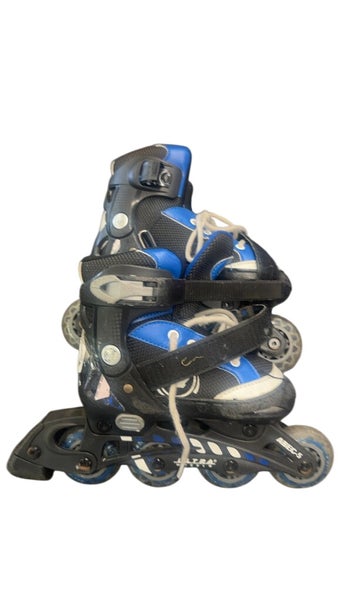 Ultra Wheels Inline Skates ABEC-5 Blue/Black Used Size 10-13 adjustable ...