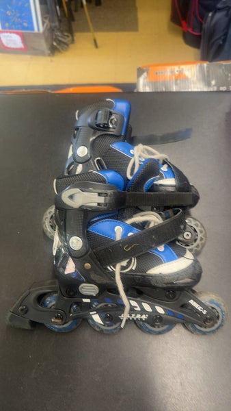Ultra Wheels Inline Skates ABEC-5 Blue/Black Used Size 10-13 adjustable ...